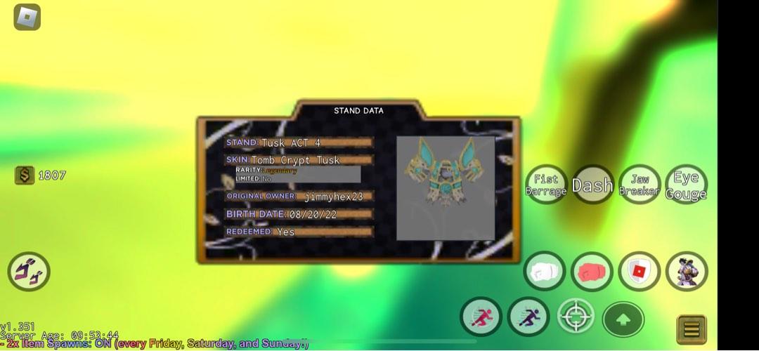 (New skin!) YBA Ghostface(sliver chariot) ghost face sc, 興趣及遊戲, 玩具 & 遊戲 ...