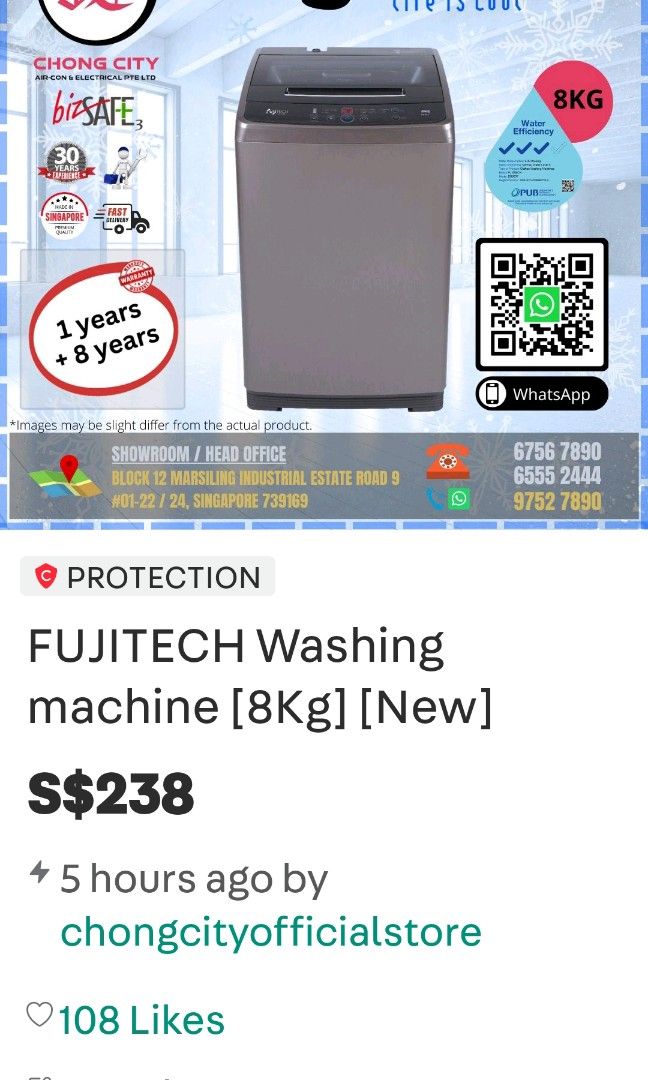 WINDOW AIRCON [FUJITECH] [FW-08IVT] [INVERTER] [Unit only] [NEW], TV ...